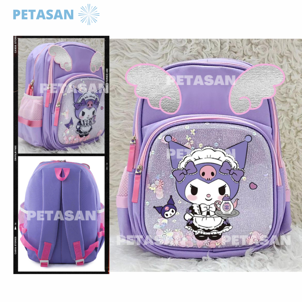 Jual PTS - Tas Sekolah Anak Karkater Kuromi Angel Wings - Melody - Ransel Anak Perempuan SD ...