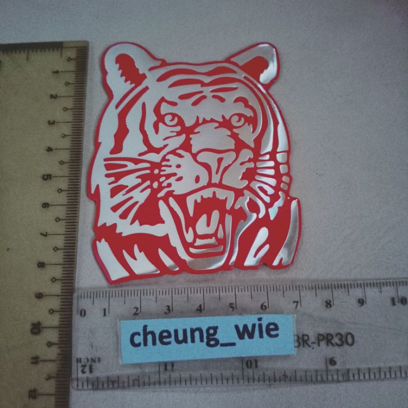 Jual Stiker emblem kepala Harimau tiger merah model plat 1bh | Shopee ...