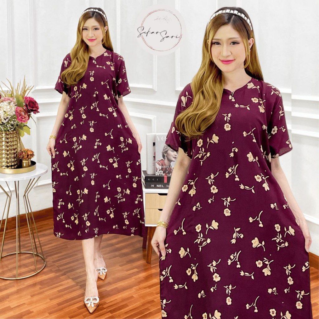 Jual Daster Wanita Rayon Grade A Busui Resleting Depan Baju Tidur ...