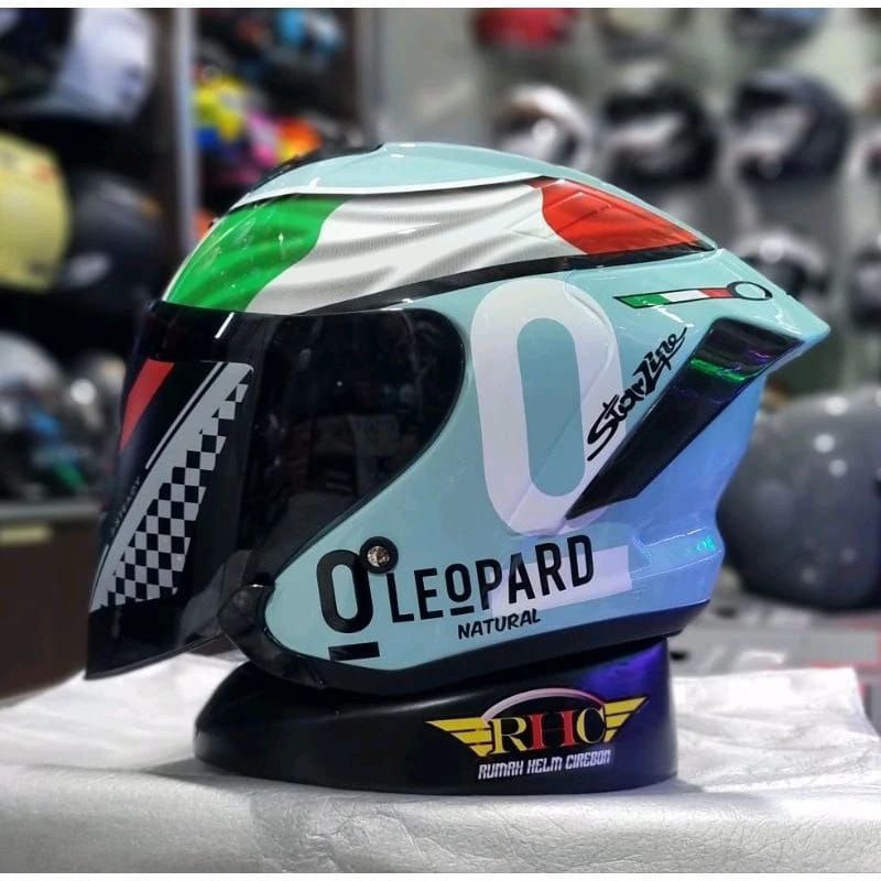 Jual HELM JS ARMOR MOTIF LEOPARD SPAIN SINGLE VISOR | Shopee Indonesia