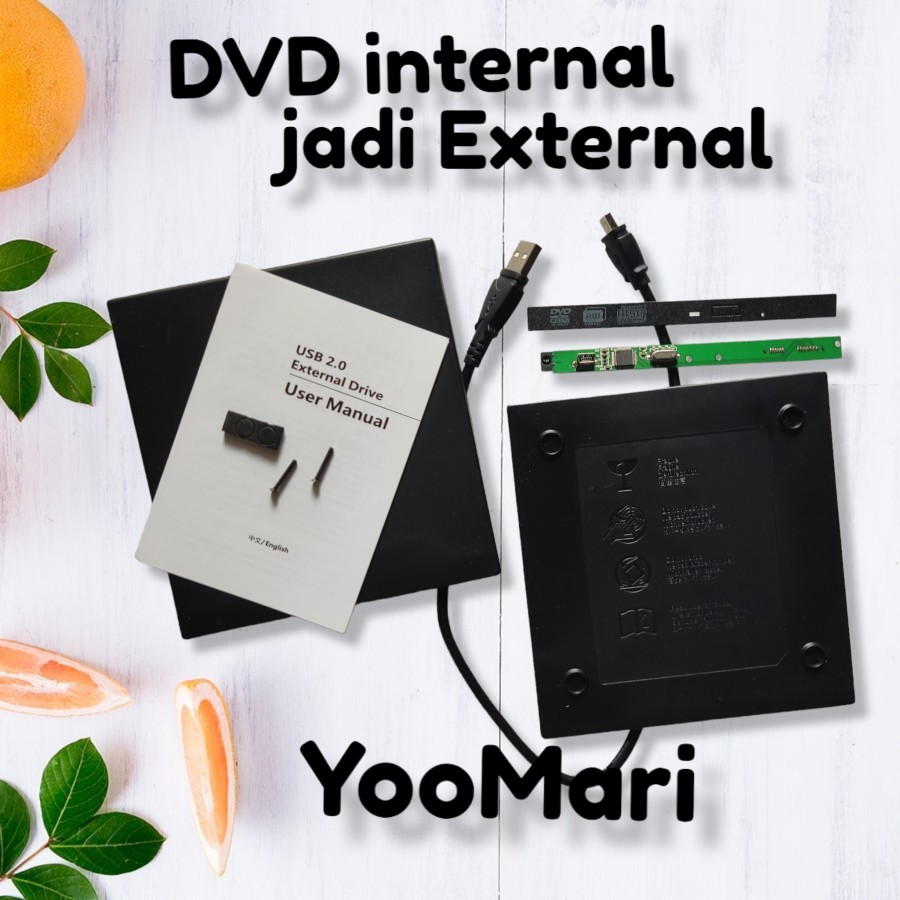 Jual casing enclosure DVD internal jadi external case CD-ROM optical ...