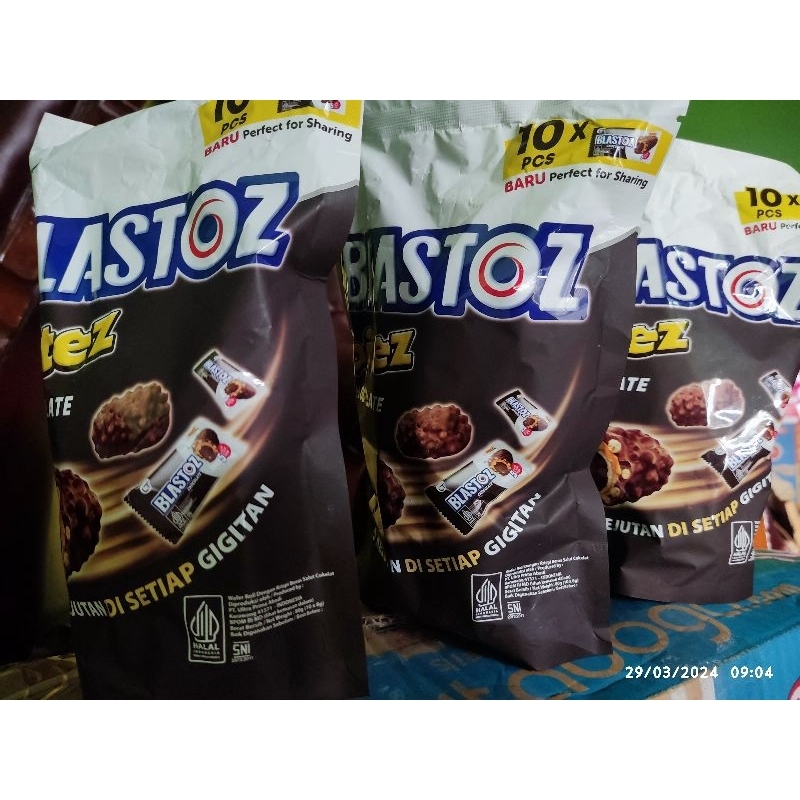 Jual Blastoz Bitez Chocolate 80g isi 10pcs (pouch) | Shopee Indonesia