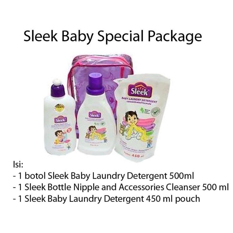 Jual Sleek baby special package || paket pencuci botol dan laundry ...