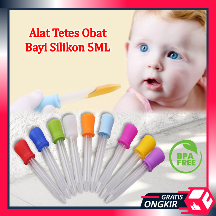 Jual Gratis Ongkir - 6071 Alat Tetes Obat Bayi Bahan Silikon 5ML ...