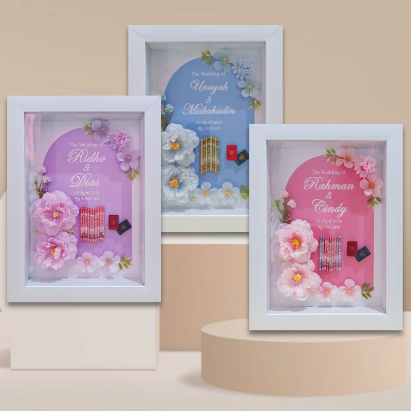 Jual Bingkai Mahar KUBAH Custom Mahar Pernikahan 3D Mahar Acrylic ...