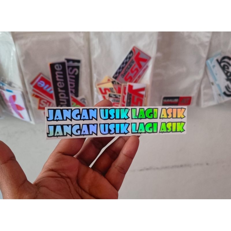 Jual Stiker cutting JANGAN USIK LAGI ASIK | Shopee Indonesia