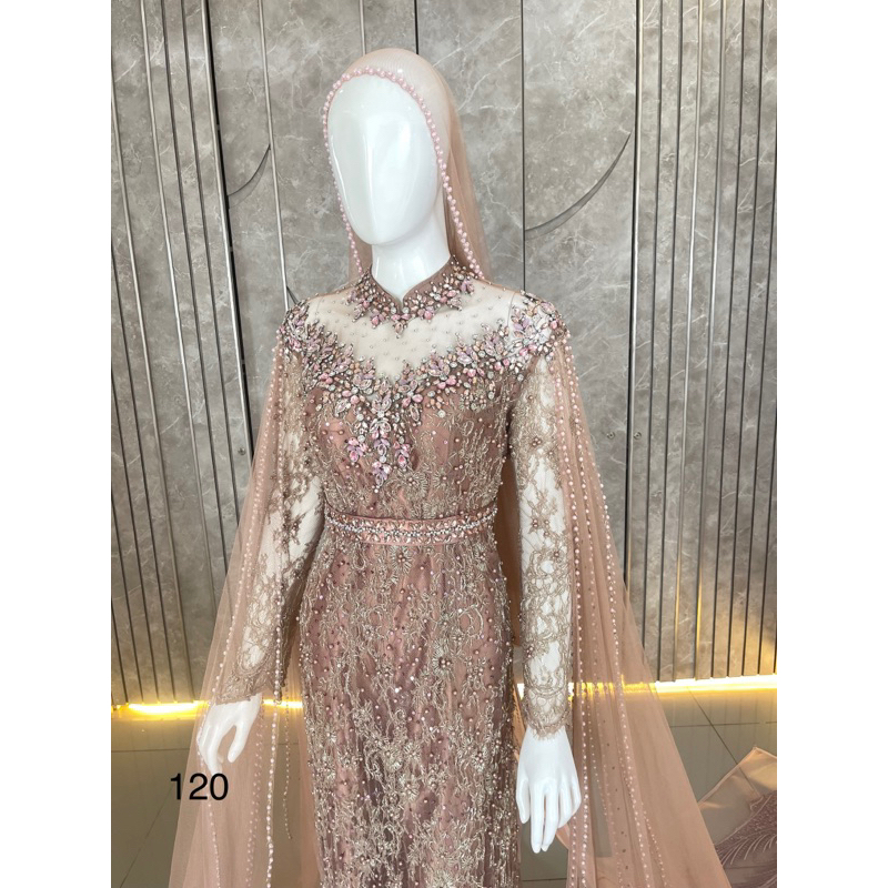 Jual Gaun pengantin ROSE GOLD TUA ready | Shopee Indonesia