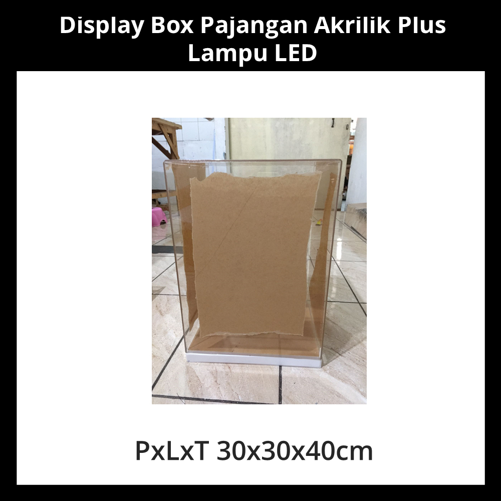 Jual Display Box Pajangan Akrilik Plus Lampu LED PxLxT 30x30x40cm ...