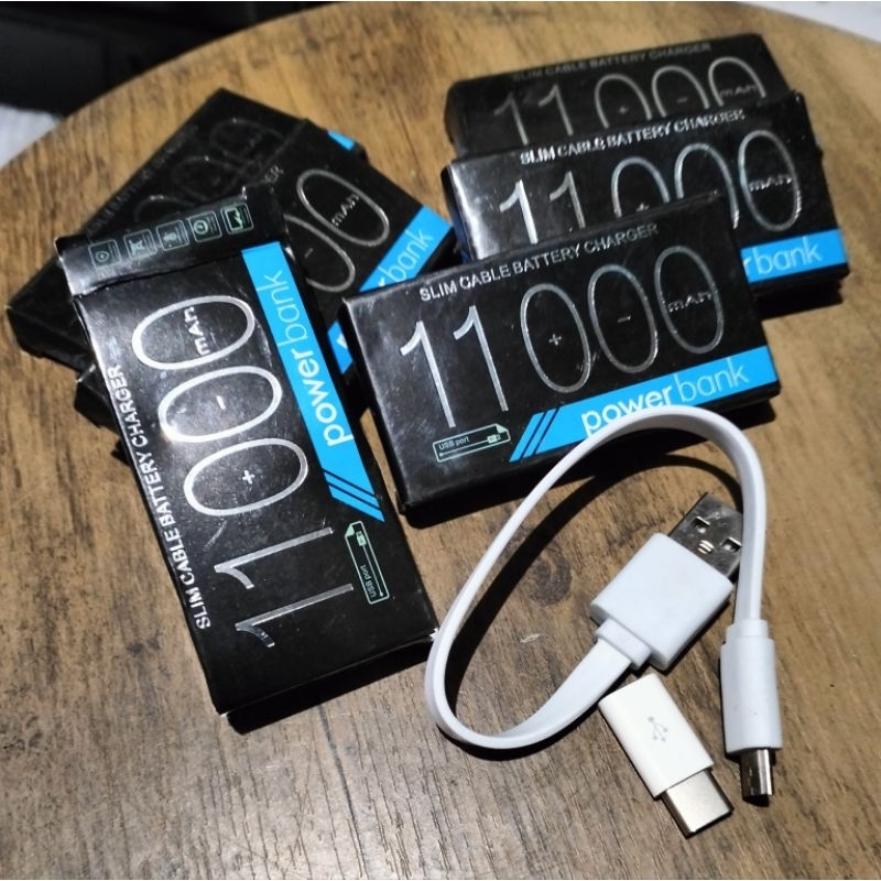 Jual KEBEL DATA SLIM POWERBANK MICRO+TYPE C 20 CM | Shopee Indonesia