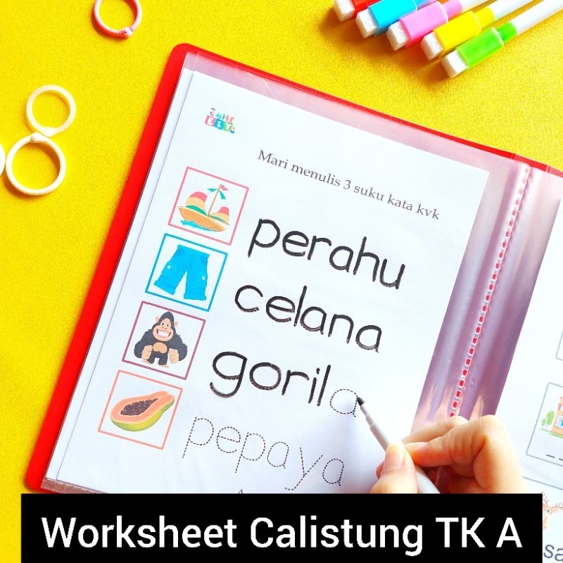 Jual WORKSHEET CALISTUNG TK A VOL.1 ( 2-3 Suku Kata) | Shopee Indonesia