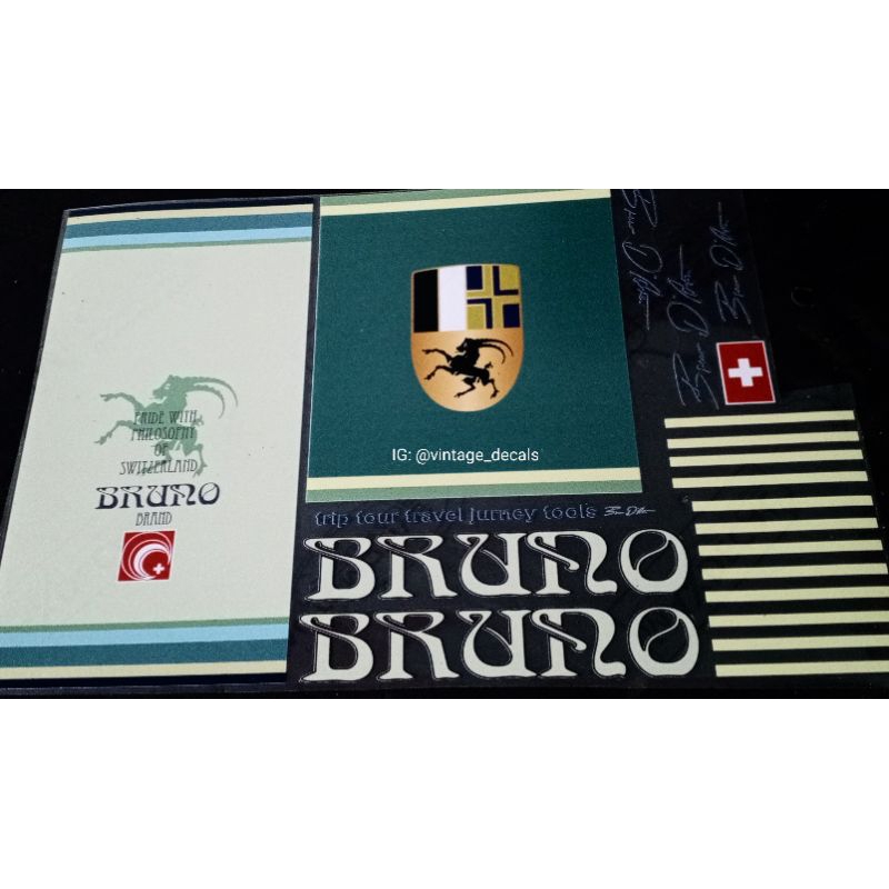 Jual sticker decals replacements Bruno minivelo swiss nippon | Shopee ...