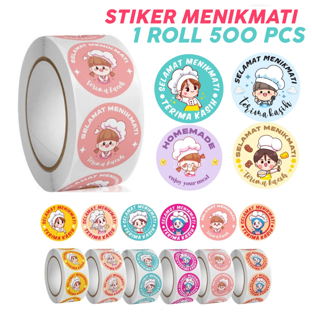 Jual Stiker Label Selamat Menikmati Sticker Roll (500 Pcs) Ucapan Bulat ...