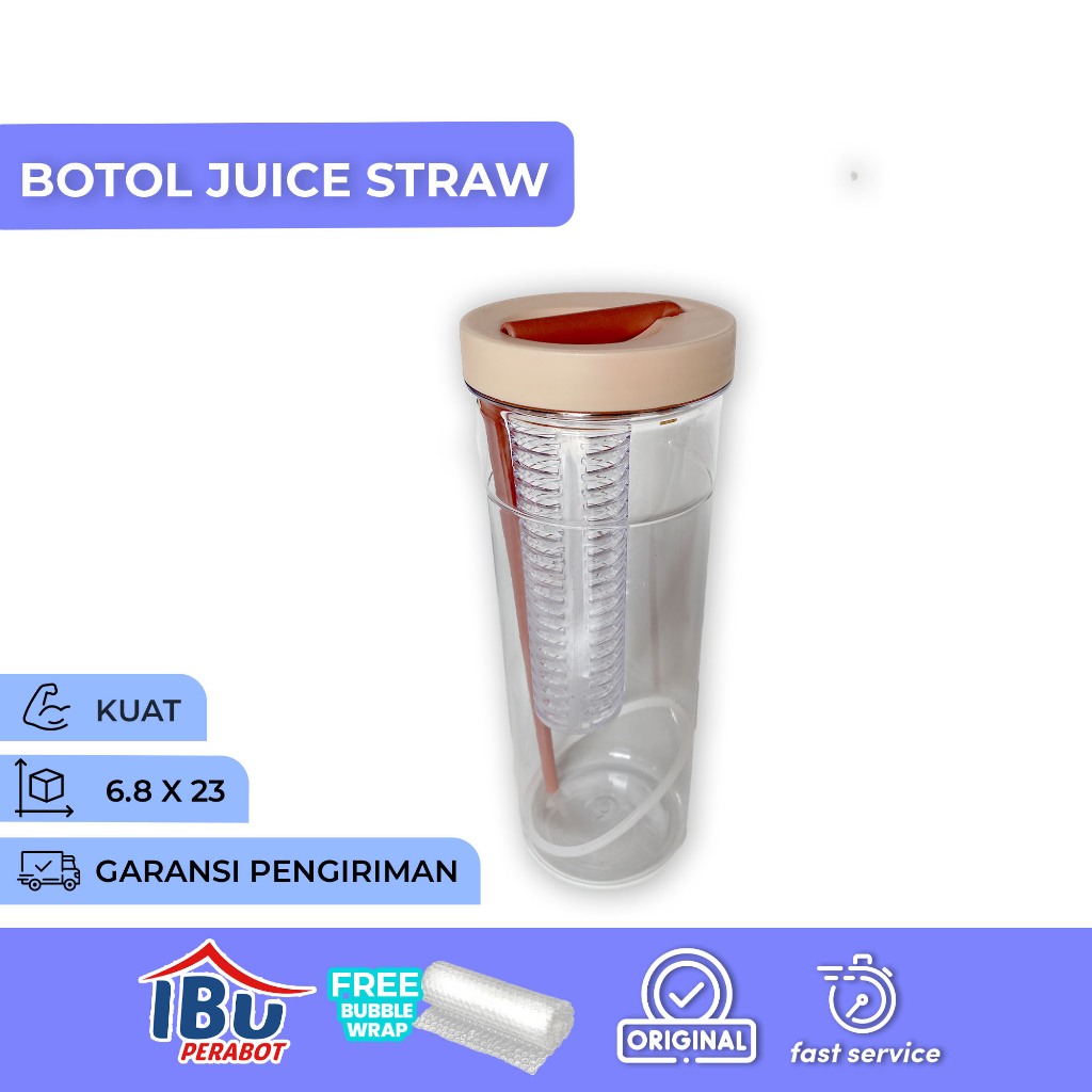 Jual BOTOL JUICE STRAW / botol infus viral / botol saring | Shopee ...