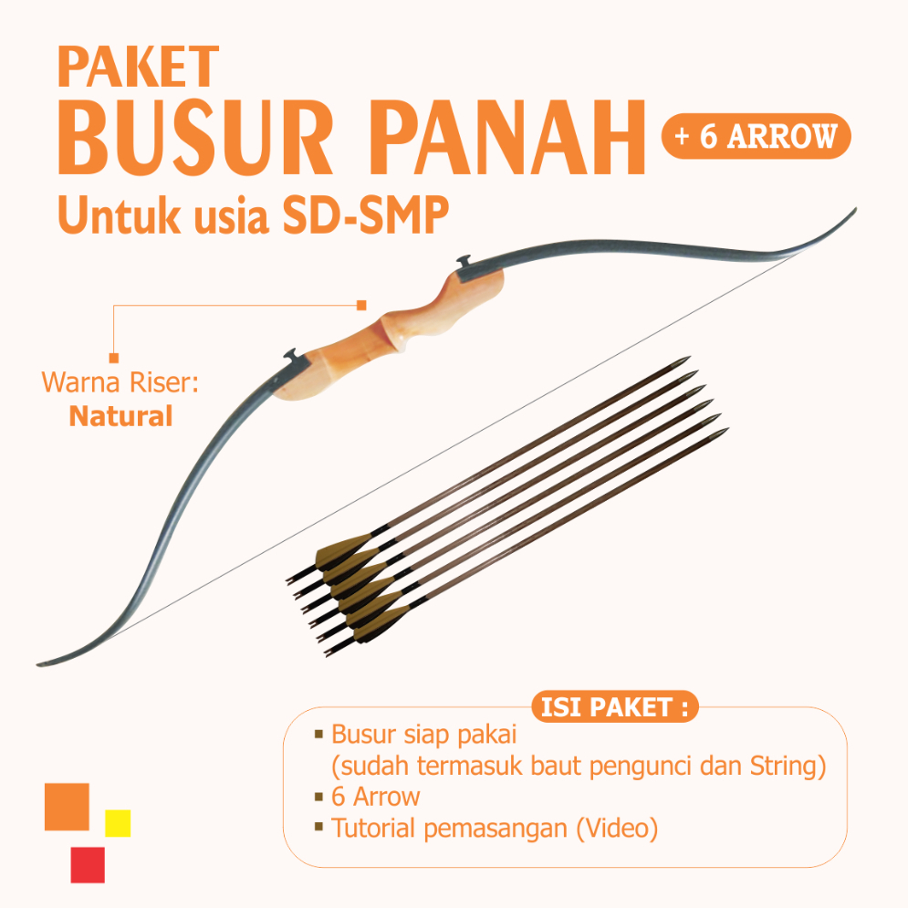 Jual BUSUR PANAH ANAK SD-SMP + 6 ARROW | Shopee Indonesia