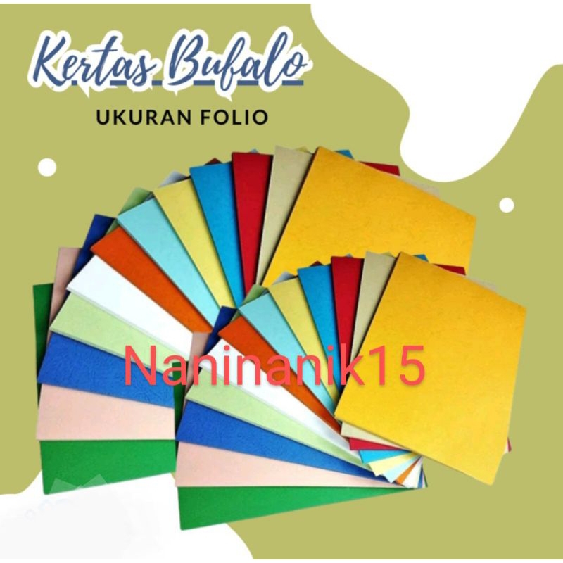 Jual KERTAS BUFFALO UKURAN F4 / FOLIO / KERTAS COVER ISI 10 LEMBAR ...