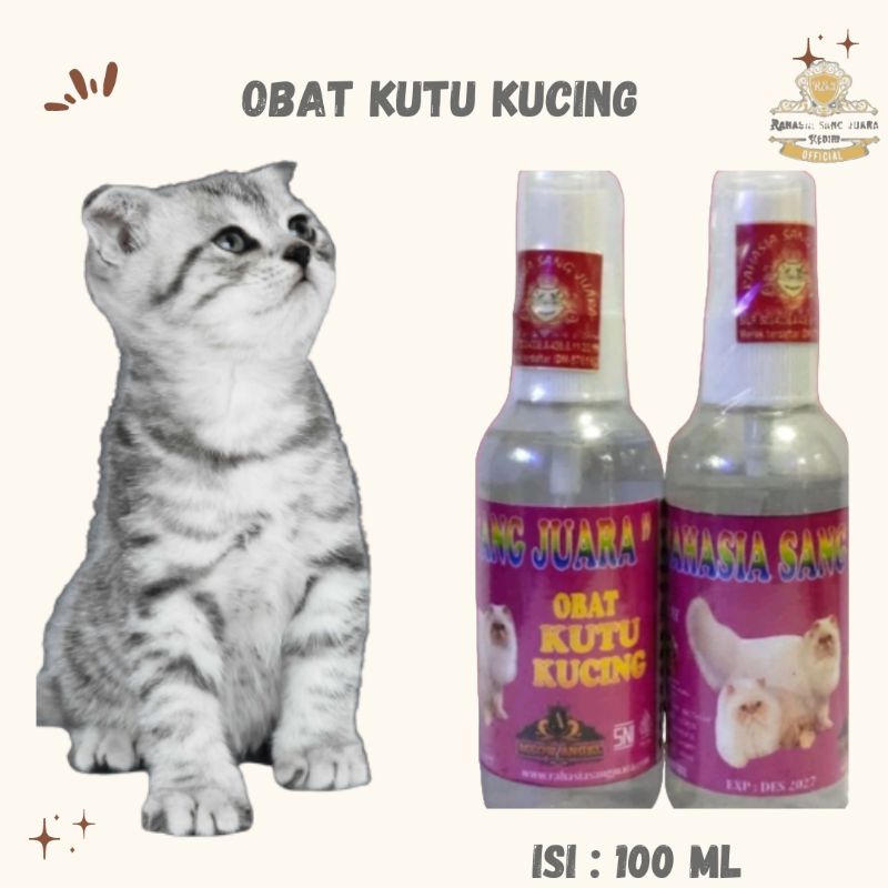 Jual OBAT KUTU SPRAY PADA KUCING KITTEN DAN DEWASA 100ml vit kutu ...