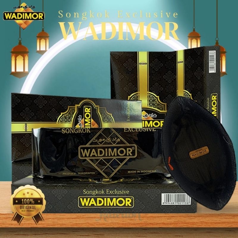 Jual Peci Songkok Wadimor AC Hitam Polos Ukuran Dewasa dan Anak Tinggi ...