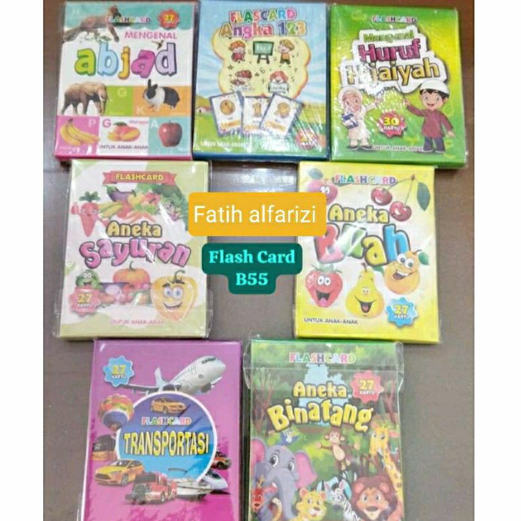 Jual Flashcard (komplit pilih variasi)~huruf, angka, hijaiyah, sayuran ...