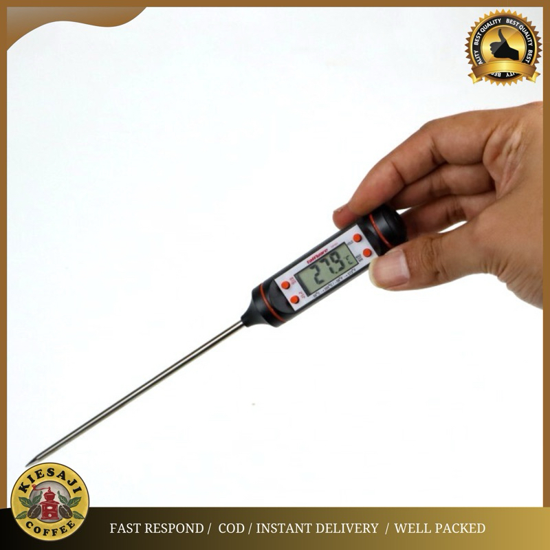 Jual Thermometer Kopi Digital / Termometer Minyak Dapur Daging Susu BBQ ...