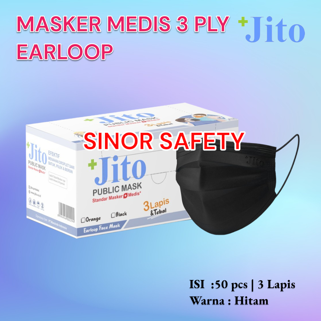 Jual JITO Masker Medis 3 Ply - Box isi 50 pcs | Shopee Indonesia