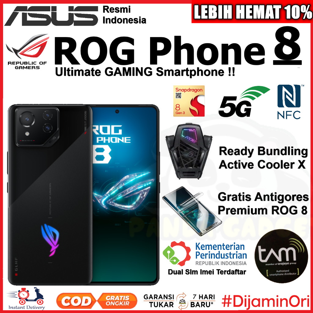 Jual ROG Phone 8 5G NFC ASUS TAM RESMI 12/256GB 16/256GB Black Gray ...