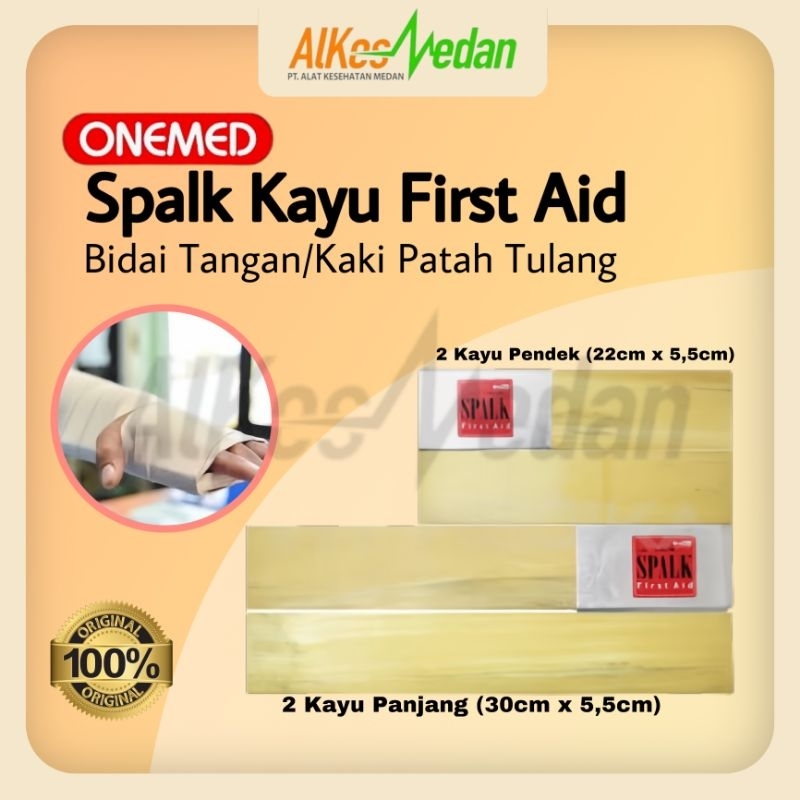 Jual SPALK KAYU FIRST AID P3K ONEMED BIDAI TANGAN / PEMBIDAIAN KAKI ...