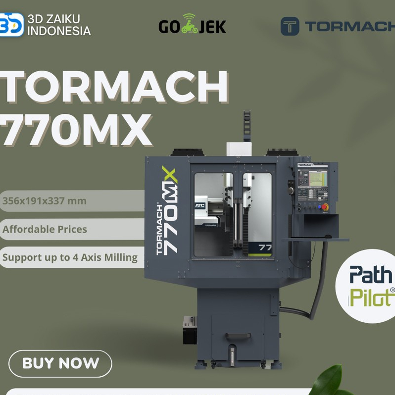 Jual Tormach 770M 770 MX CNC Mesin Milling Potong Bahan Baja Besi Keras ...
