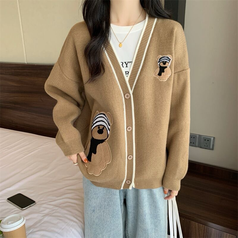 Jual CANARA - CARDIGAN KNIT BROWNIE KOREA IMPORT Korean Outer/Outerwear/Cardigan Bagkok/Kardigan ...