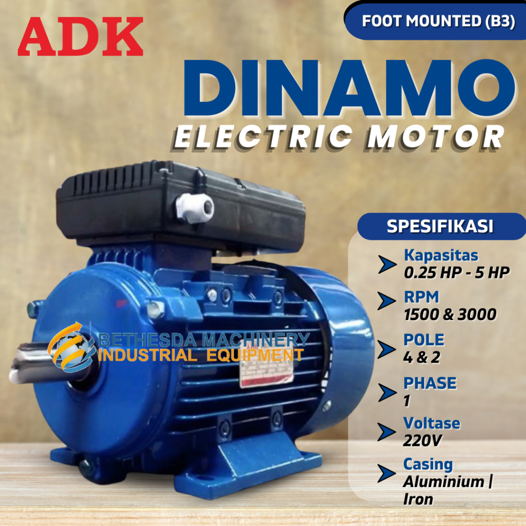 Jual dynamo 1HP motor electric RPM 1500 dinamo 1 hp 1phase 4P | Shopee ...
