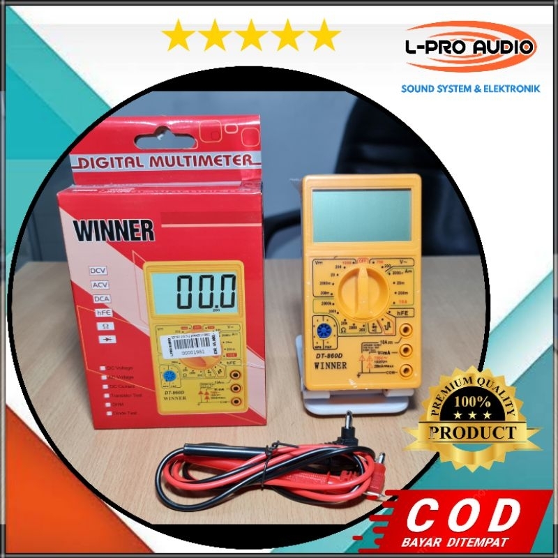 Jual Multitester Digital WINNER DT860D multimeter avometer multi tester ...