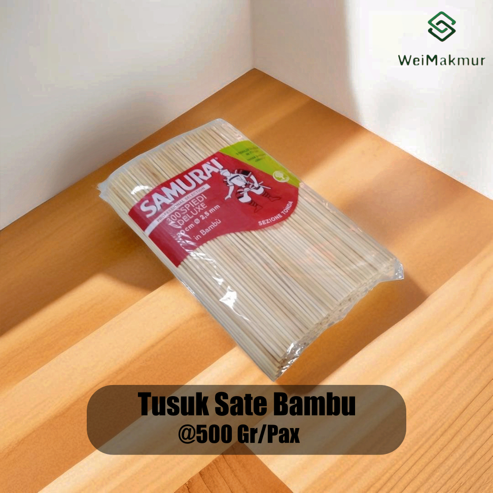 Jual Tusuk Sate Bambu Premium SAMURAI Kualitas Import (Isi 500 Gr ...