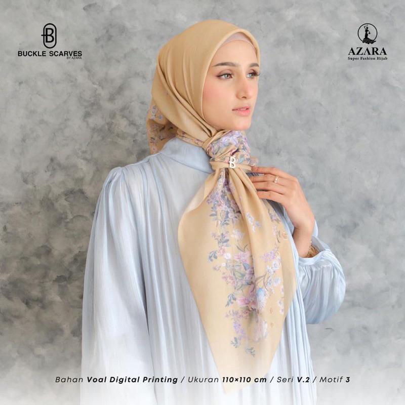 Jual SEGIEMPAT VOAL MOTIF BUCKLE SCARVES POUCH LC PREMIUM BY AZARA ...