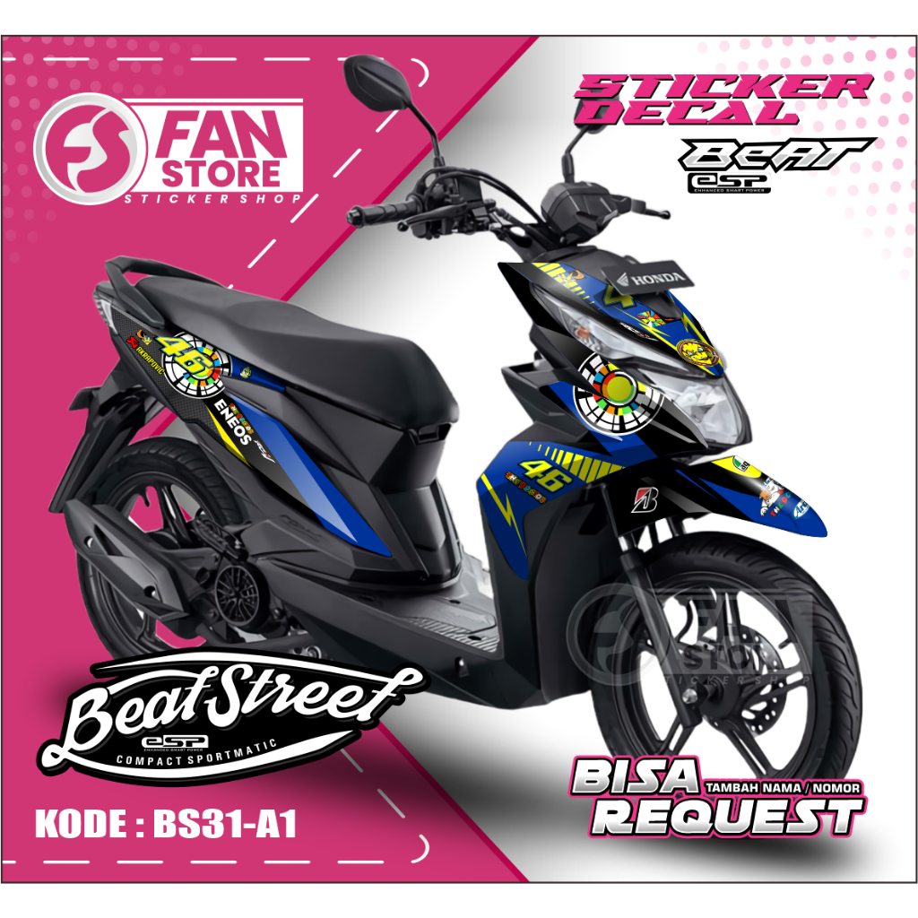 Jual DECAL BEAT STREET OLD 46 DESAIN - STICKER FULL BODY BEAT TREET OLD ...