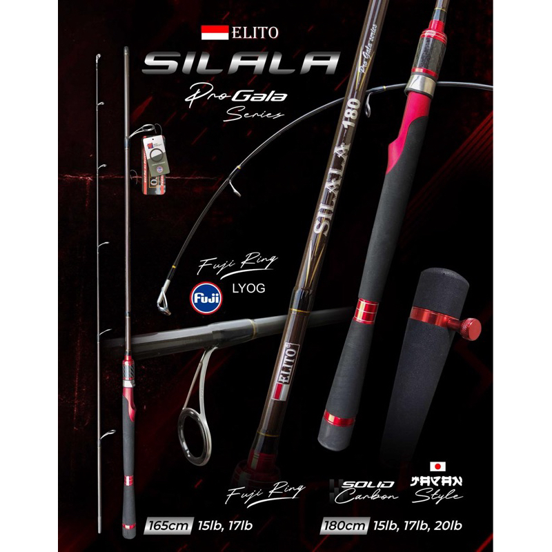 Jual Joran Solid Carbon Elito Silala , Pro Gala Series, Ring Fuji LYOG ...