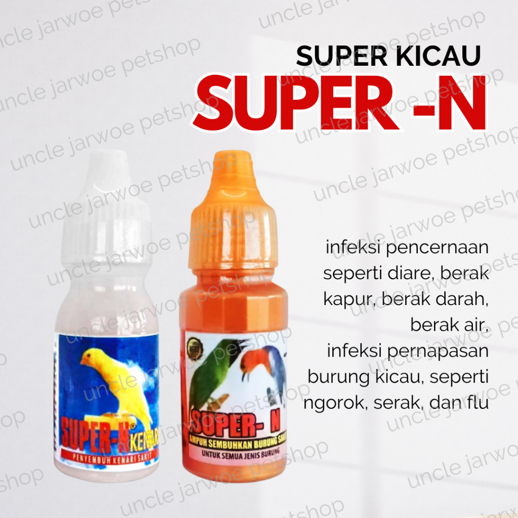 Jual SUPER - N Obat burung Lesu Diare Flu Berak Kapur Pernafasan Serak ...