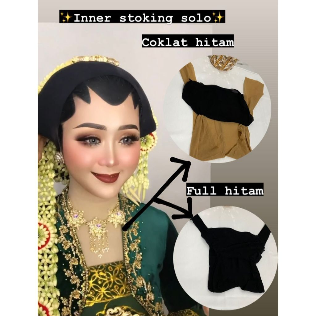 Jual INNER SOLO INNER PENGANTIN PENUTUP PAES WARNA KULIT HITAM | Shopee ...