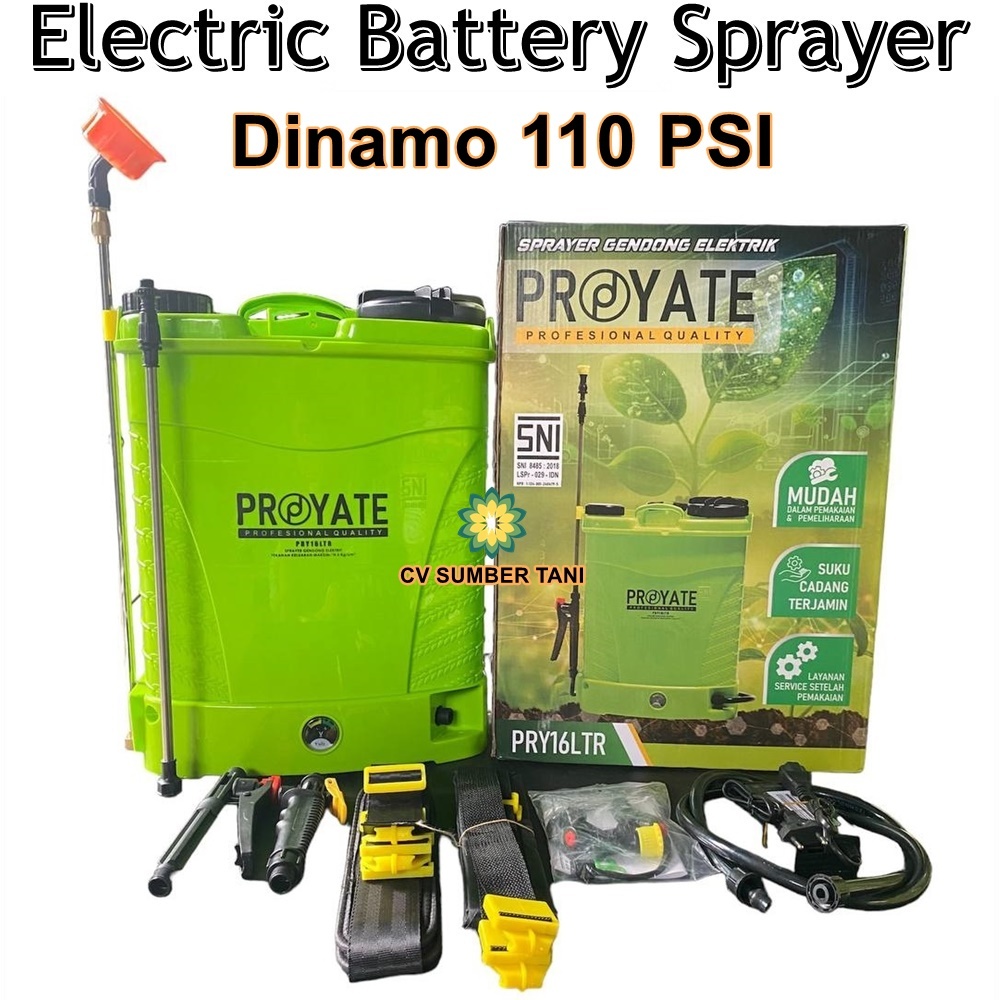 Jual Tangki Sprayer Elektrik PROYATE 16 Liter 110 PSI Alat Pertanian ...