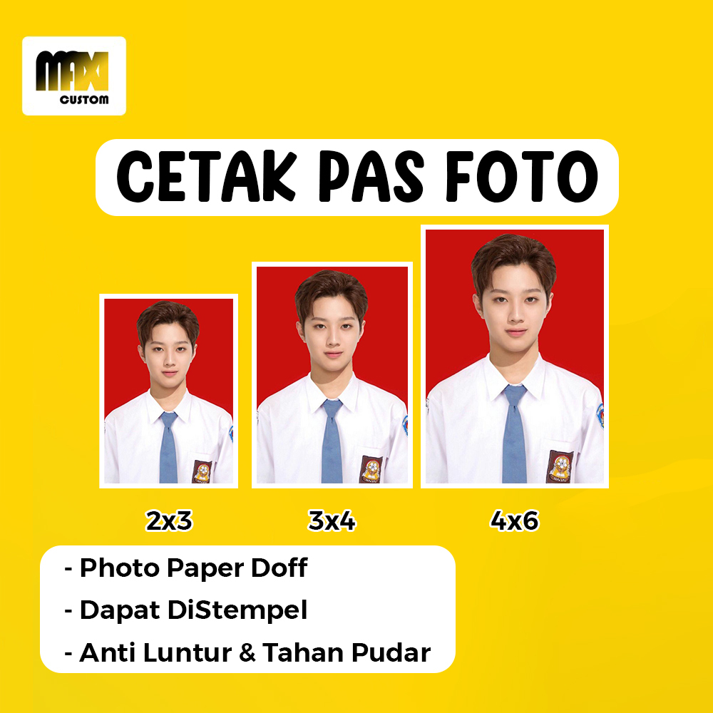 Jual CETAK PAS FOTO UKURAN 2X3, 3X4, 4X6 | Shopee Indonesia