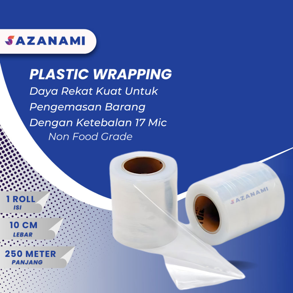 Jual PLASTIK WRAPPING 10CM X 250M STRETCH FILM PLASTIC WRAP PACKINGAN ...