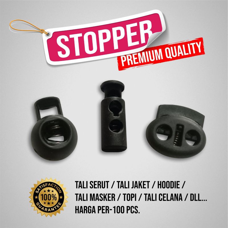 Jual STOPPER TALI JAKET TAS TOPI 100 PCS | Shopee Indonesia