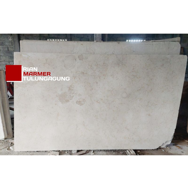 Jual Lembaran Slab besar batu marmer krem super poles kilap | Shopee ...