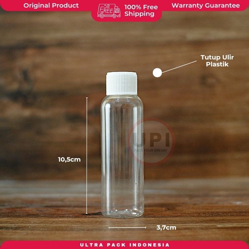 Jual KEMASAN BOTOL TUTUP ULIR - BOTOL PET BR 100ML CLEAR + TUTUP ULIR PLASTIK | Shopee Indonesia