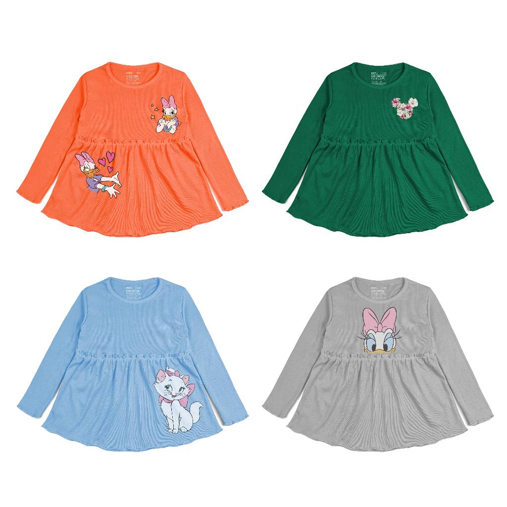 Jual KOFU KIDS - Tunik Dress Anak Disney Bahan Rib Usia Baby 1th 2th ...