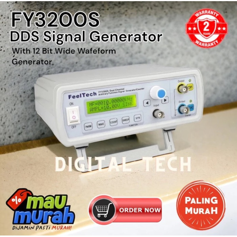 Jual FY3200S FeelTech Signal Generator 6M Function Dual Channel DDS ...