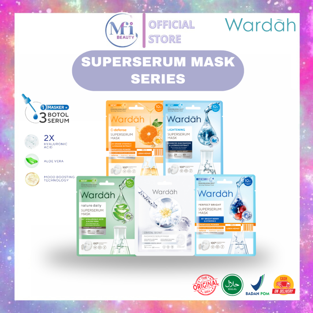 Jual MFI - Wardah Superserum Mask Series l Sheet Mask Netto 20 ML ...