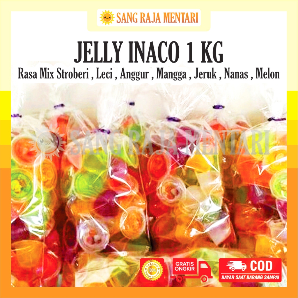 Jual Jelly Inaco 1 Kg Rasa Mix (Exp 2026) | Jeli Aneka Rasa dengan Nata ...