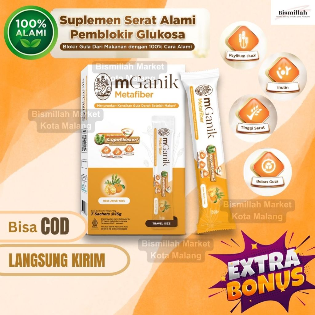 Jual [DISTRIBUTOR RESMI] MGANIK METAFIBER SACHET / M GANIK / UNTUK ...