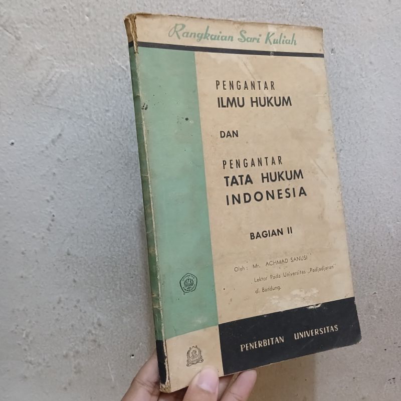 Jual Pengantar Ilmu Hukum Dan Pengantar Tata Hukum Indonesia Bagian II ...