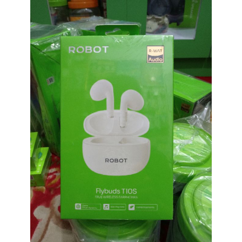 Jual ROBOT TWS FLYBUDS T10S ORIGINAL HEADSET BLUETOOTH 5.3 | Shopee ...