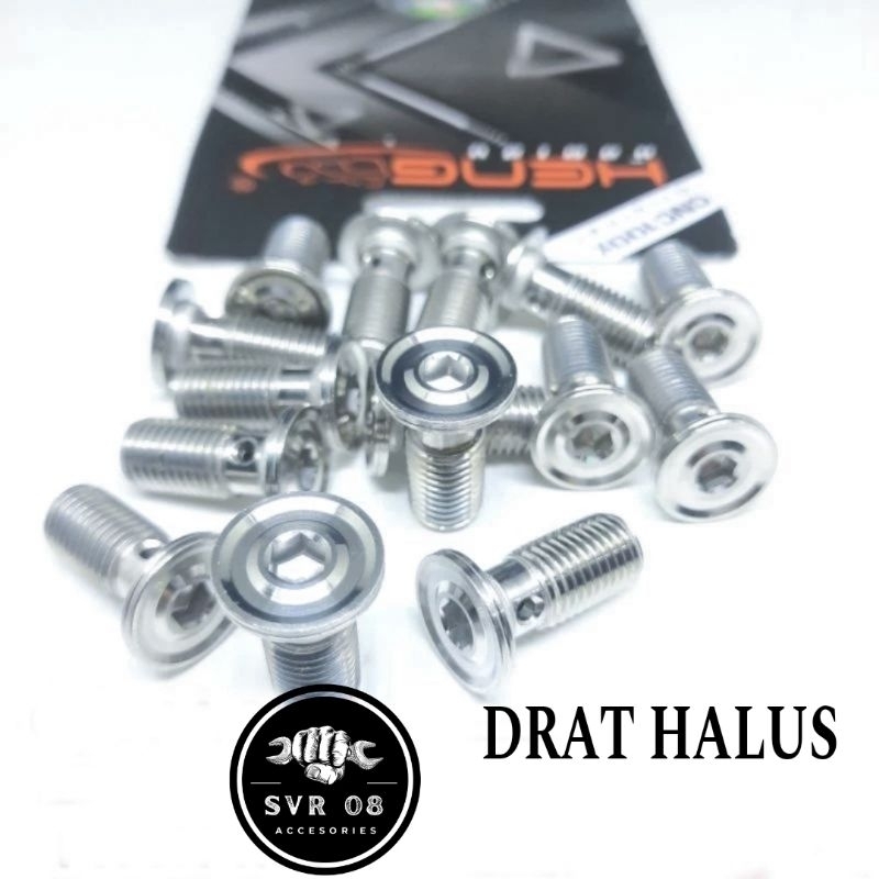 Jual baut neple kaliper master rem drat halus P 1.00 stainless model CNC AA SLIM nepel probolt ...